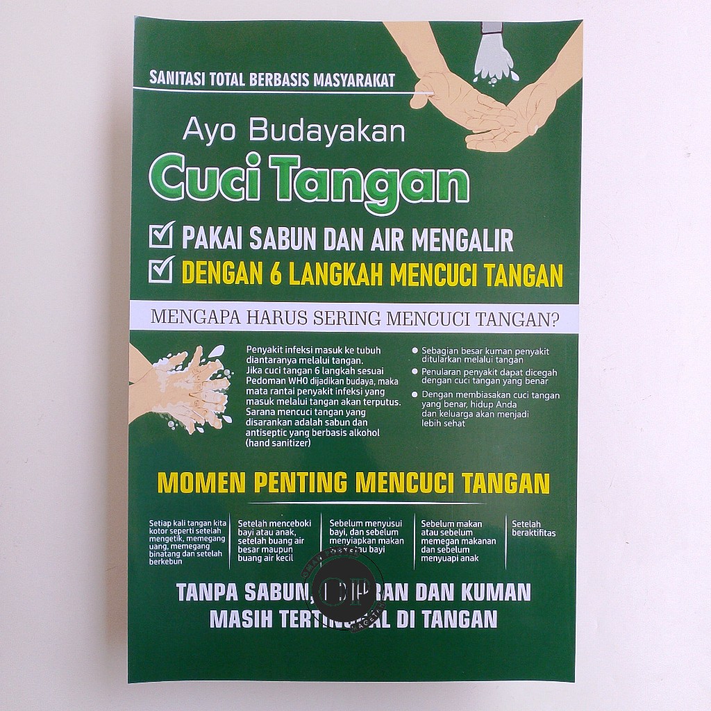 Poster 6 Steps for Washing Your Hands - CTPS - 5 Moments for Washing ...