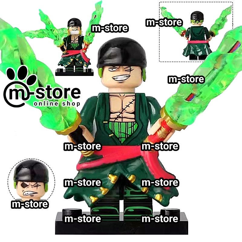 One piece brick roronoa zoro fish-man island mini toy figure | Shopee ...