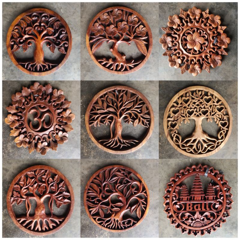 HIASAN DINDING Balinese pandil Wall display 30cm Wall decoration Wall ...