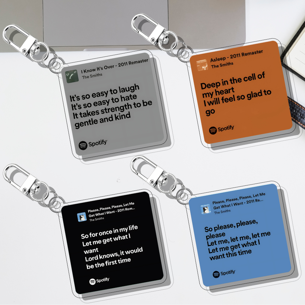 GANTUNGAN The Smith Keychain Spotify Lyrics | Spotify The Smith UV ...