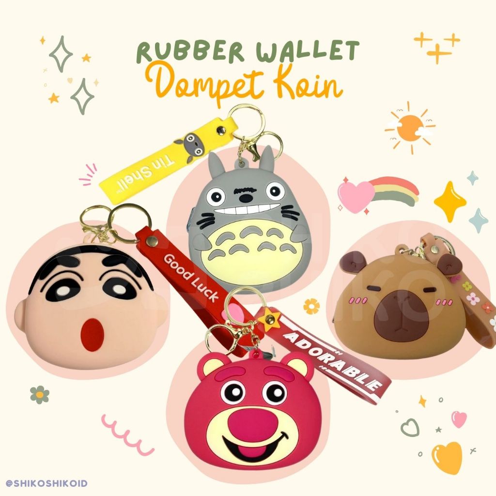 GANTUNGAN Dmkmix Rubber Coin Wallet Small Rubber Wallet Shinchan ...