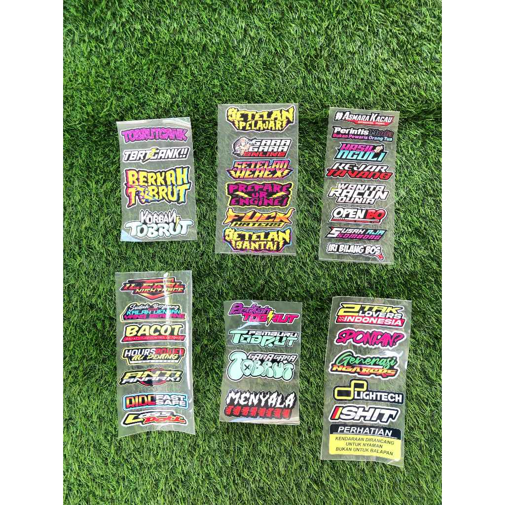 Viral WORDS STICKER PACK / LATEST WORDS STICKER / HELMET STICKER ...