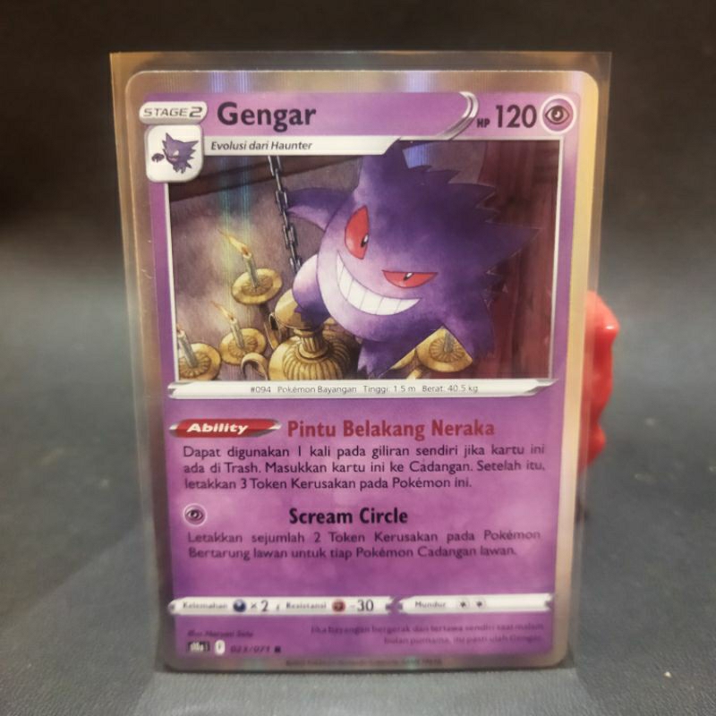 Pokemon TCG Indonesia Gengar holo foil s10a 023/071 R original | Shopee Malaysia