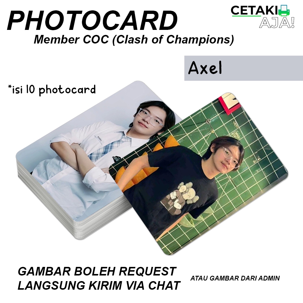 Photocard 2R 10 PCS CLASH OF CHAMPIONS COC 1 SIDE ARTPAPER PHOTO GLOSSY ...