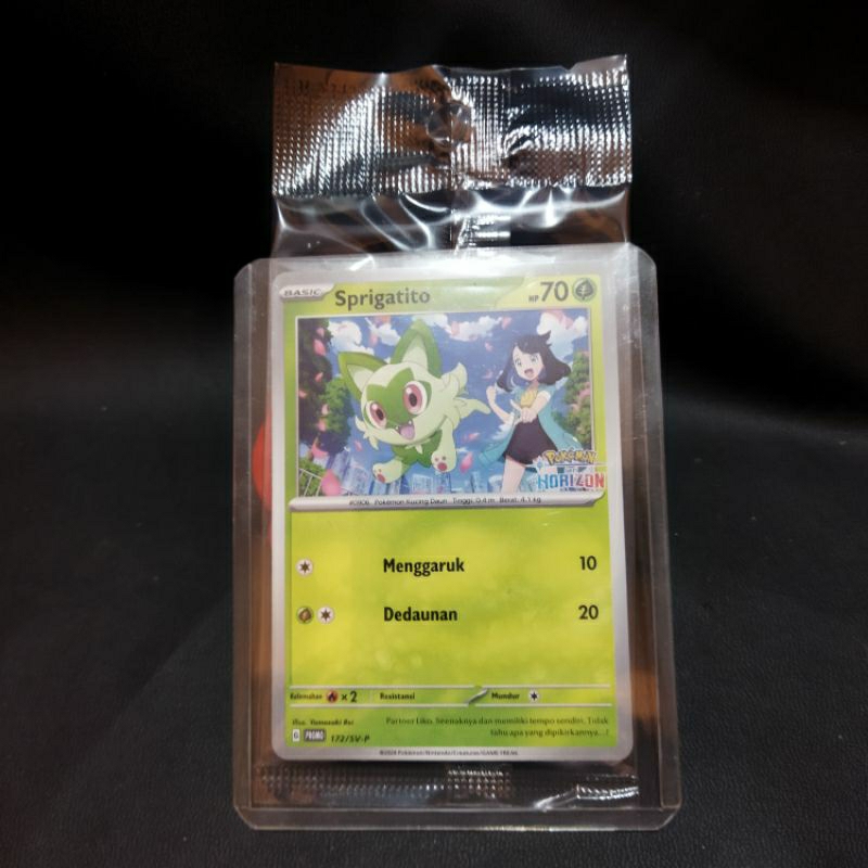 Sprigatito Pokemon Series Horizon card original Pokemon TCG Indonesia ...