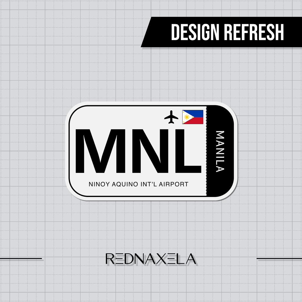 Ninoy Aquino Vinyl Sticker Intl Airport Code MNL Sign Sticker | Shopee ...