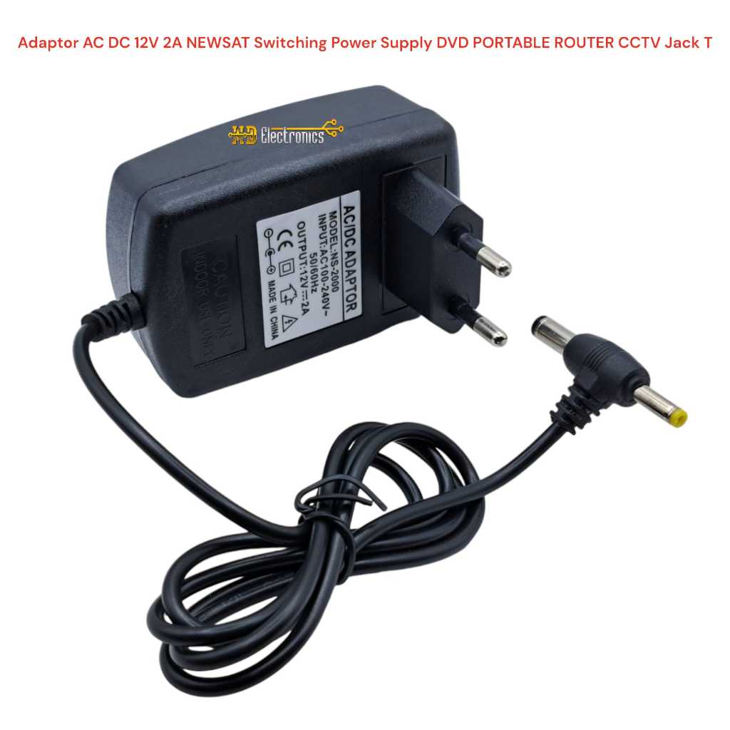 Ac DC 12V 2A NEWSAT Adapter Switching Power Supply DVD PORTABLE ROUTER ...