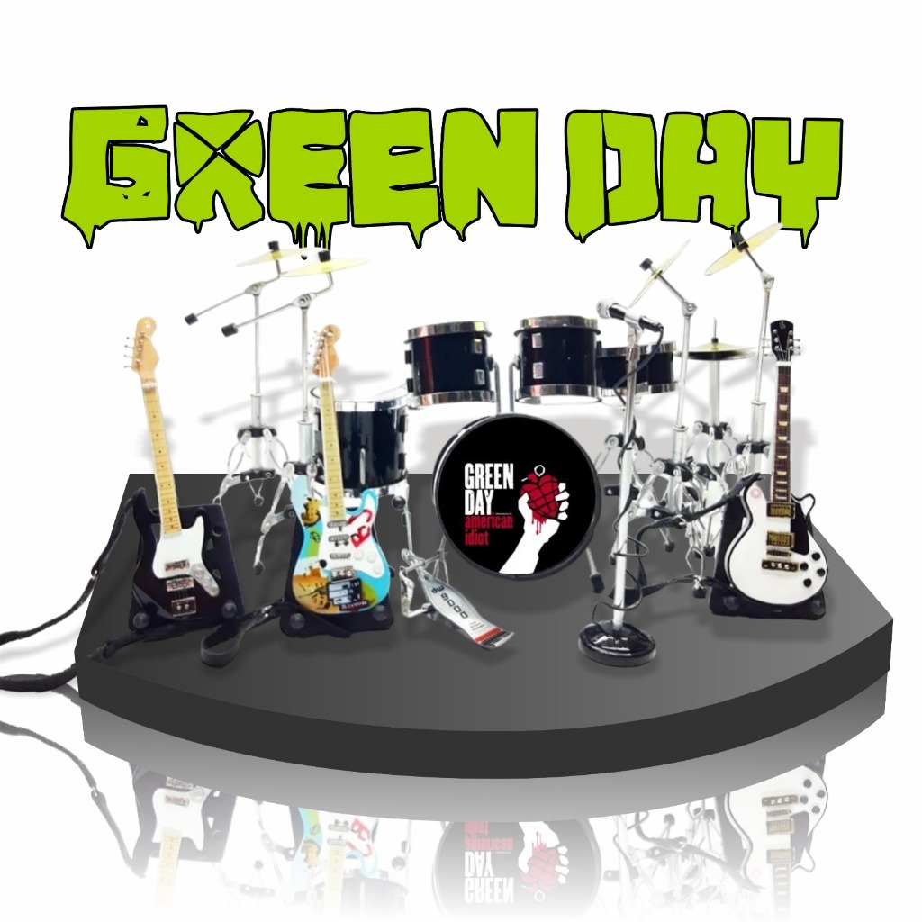 Miniature Drum Green day And Guitar Billie Joe Amstrong Exclusive Scale ...