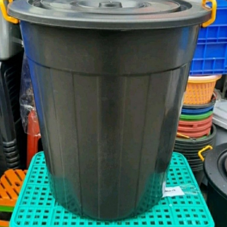 HITAM Plastic bucket jumbo bucket large black bucket liter rah trash ...