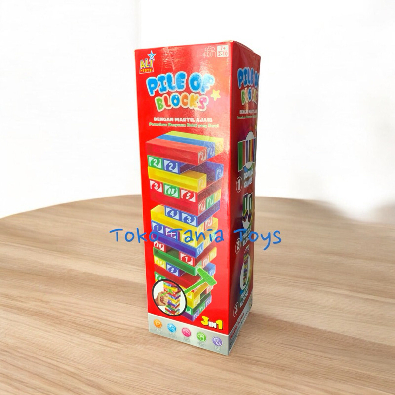 Stack height toy, mini stacko tower building blocks, children's balance ...