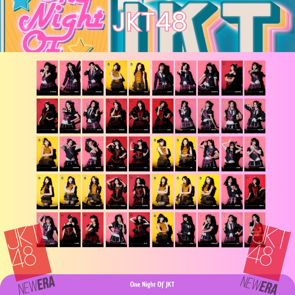Photocard JKT48 ONE NIGHT OF JKT VER 1 (Price 50pcs+2-sided Lamination ...