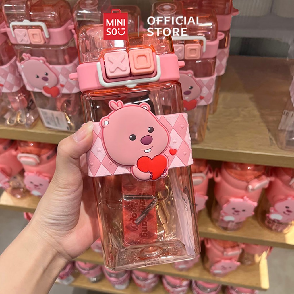 Miniso x Zanmang Loopy Collection Plastic Bottle With Shoulder Strap ...