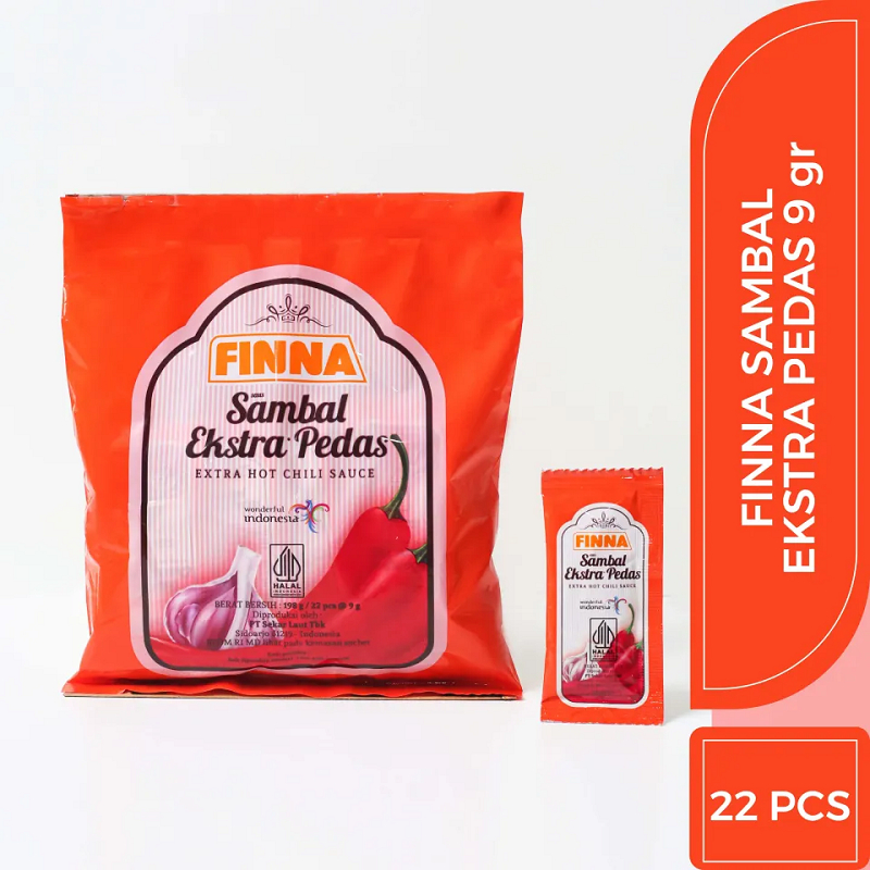 Finna Sambal Sauce Sachet 9 gr contains 22 pcs | Shopee Malaysia