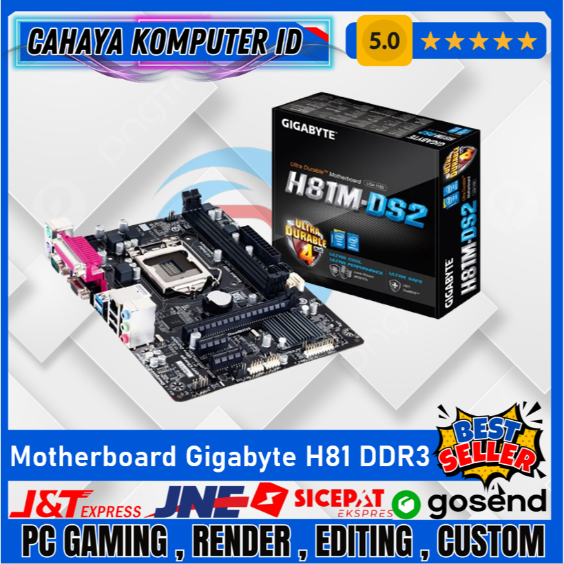 Gigabyte H81M-DS2 Socket 1150 Motherboard Official Guarantee | Shopee ...