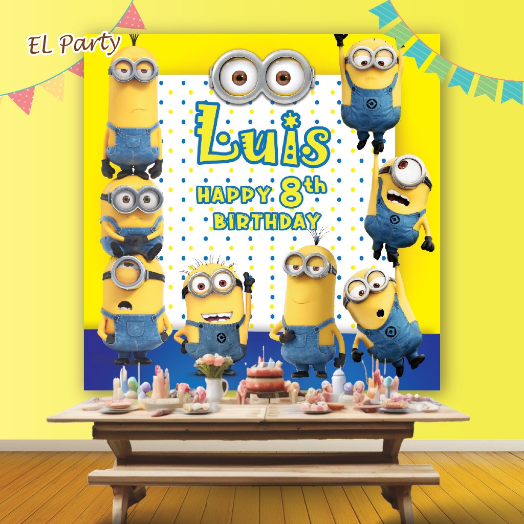 Minion Birthday Banner Birthday Banner Character Costume Background ...
