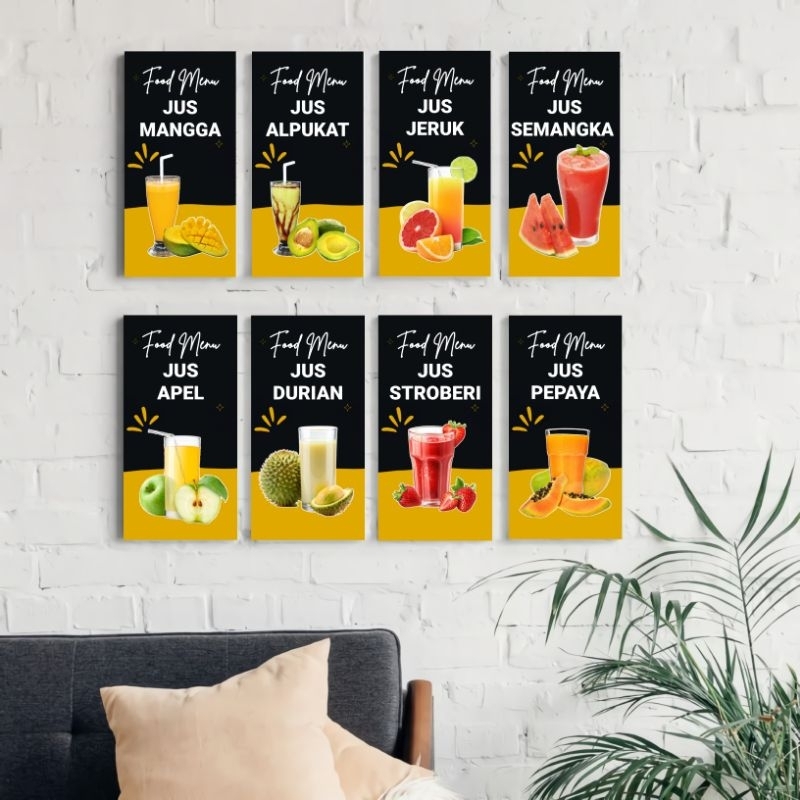 HIASAN DINDING Wall Hanging Menu Drink Menu Display Restaurant ...