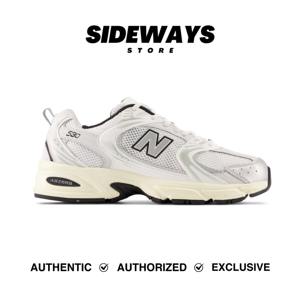 New Balance 530 White Silver Cream Metallic (MR530TA) | Shopee Malaysia