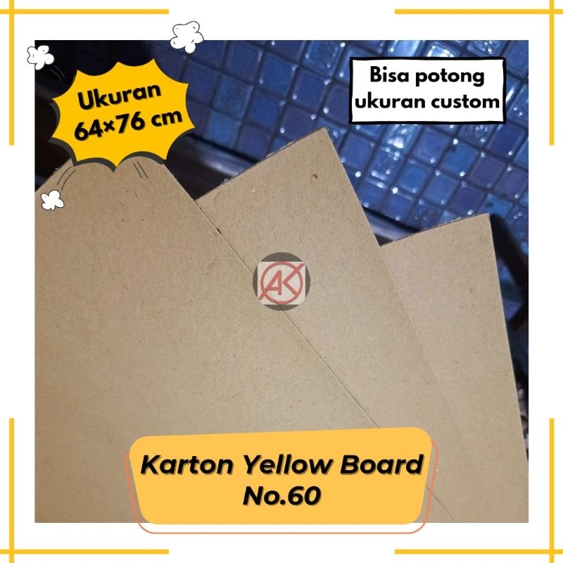 Cardboard Yellow Board No.60 Super large sheet | 1mm Thick (Can Be ...