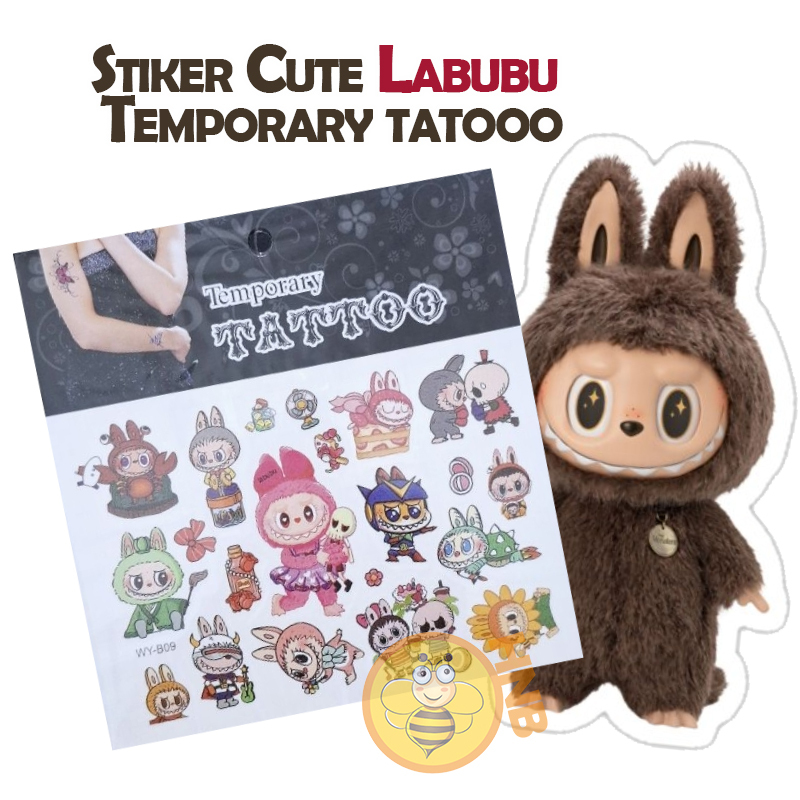 Cute Labubu Temporary tattoo sticker | Shopee Malaysia