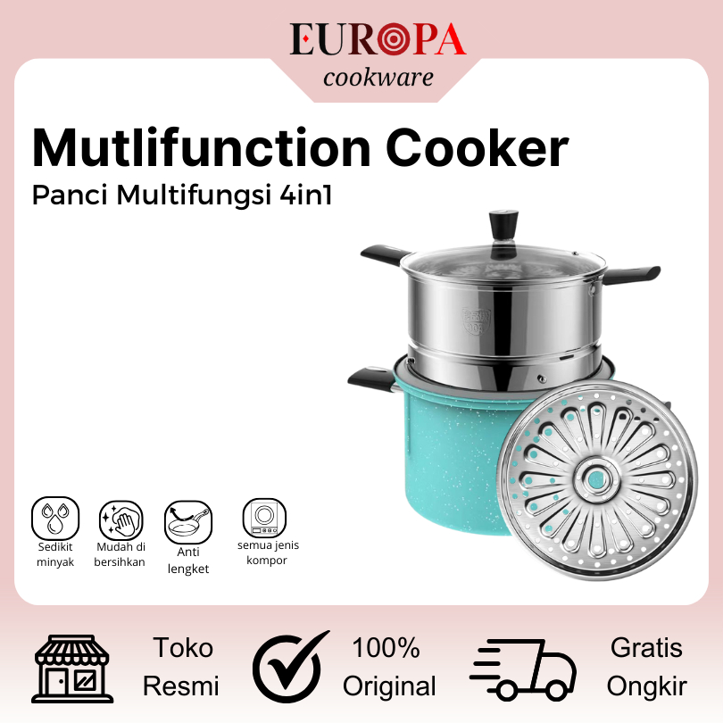 Europa MULTIFUNCTION COOKER 4IN1 MULTIFUNCTION COOKER 24cm | Shopee ...