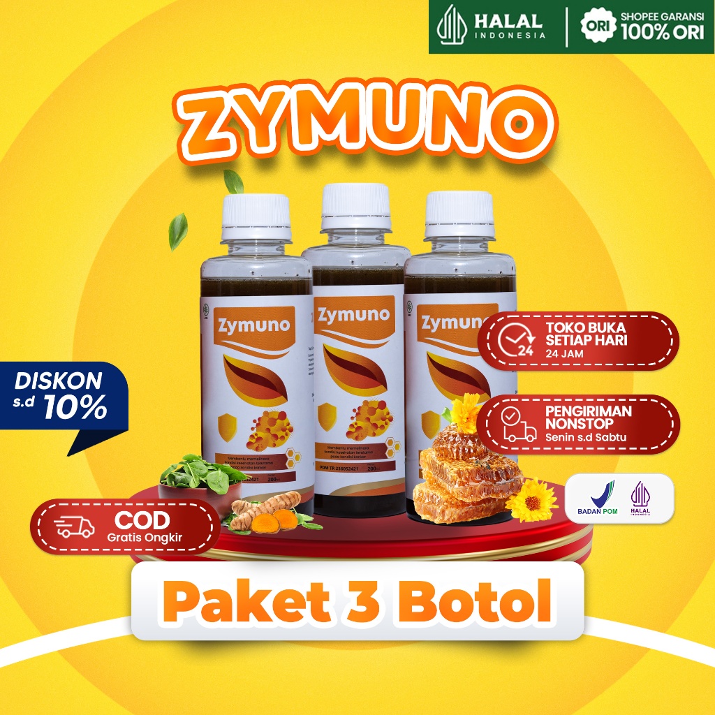 Zymuno Original 3 Bottles - Health Herbal Honey Overcome Lumps ...