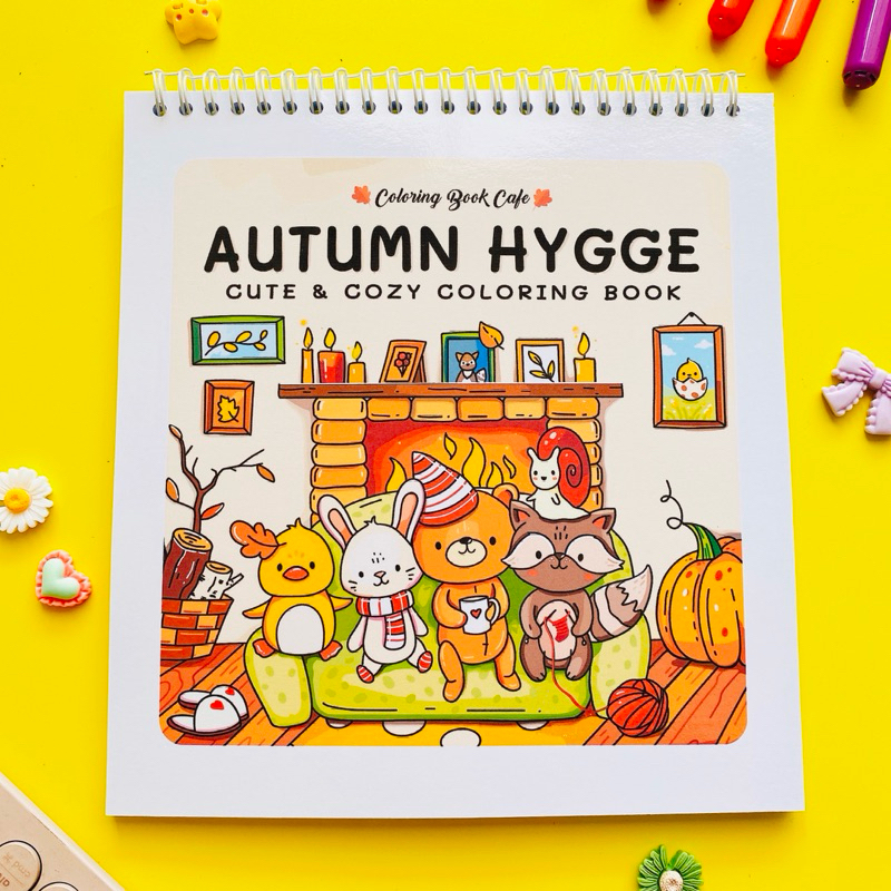 Autumn Hygge Cute And Cozy Coloring Book | Shopee Malaysia
