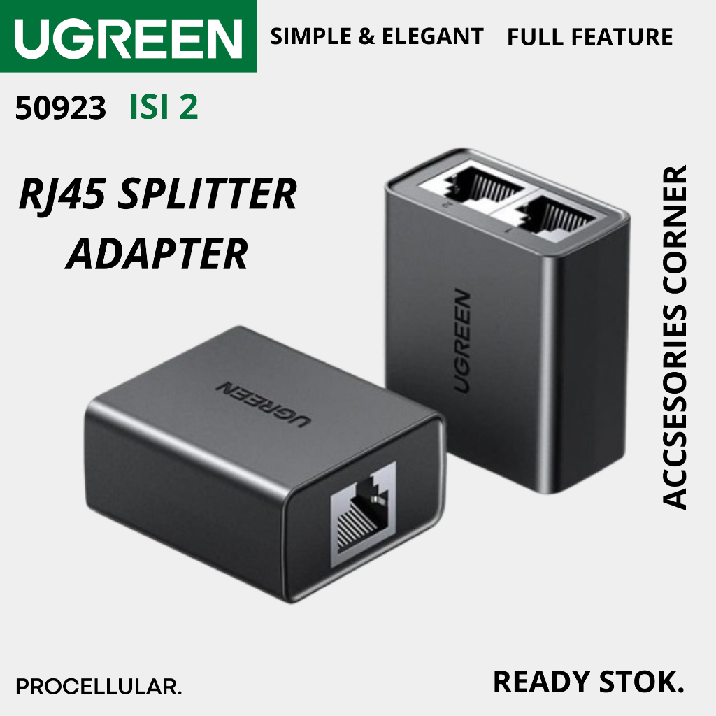 Ugreen Adapter Splitter RJ45 LAN 1 to 2 Ethernet Network 1000M 50923 ...