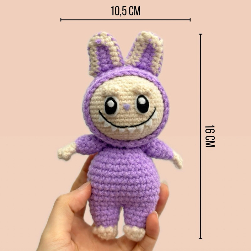 GANTUNGAN Labubu Amigurumi Crochet Knitted Doll Collection Display ...