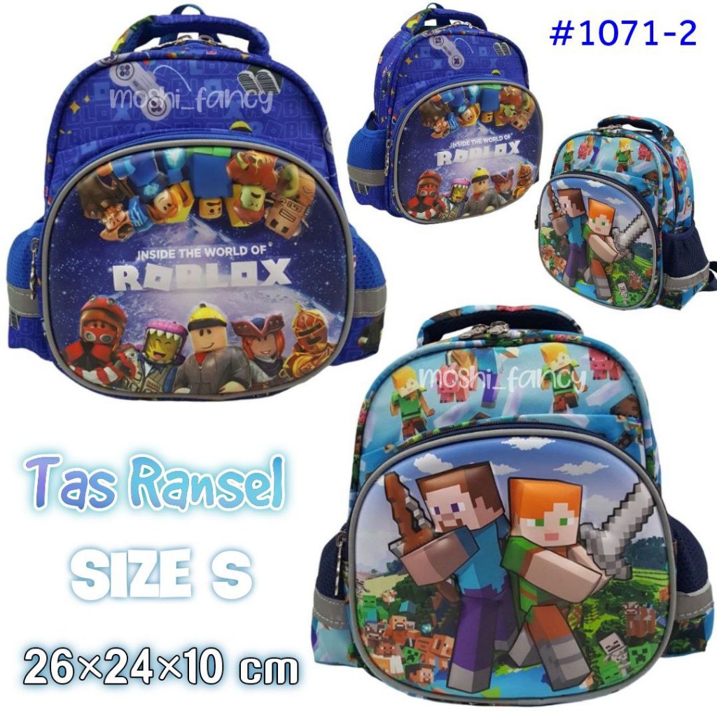 Roblox and Minecraft Backpacks / Preschool Children's School Bags with ...