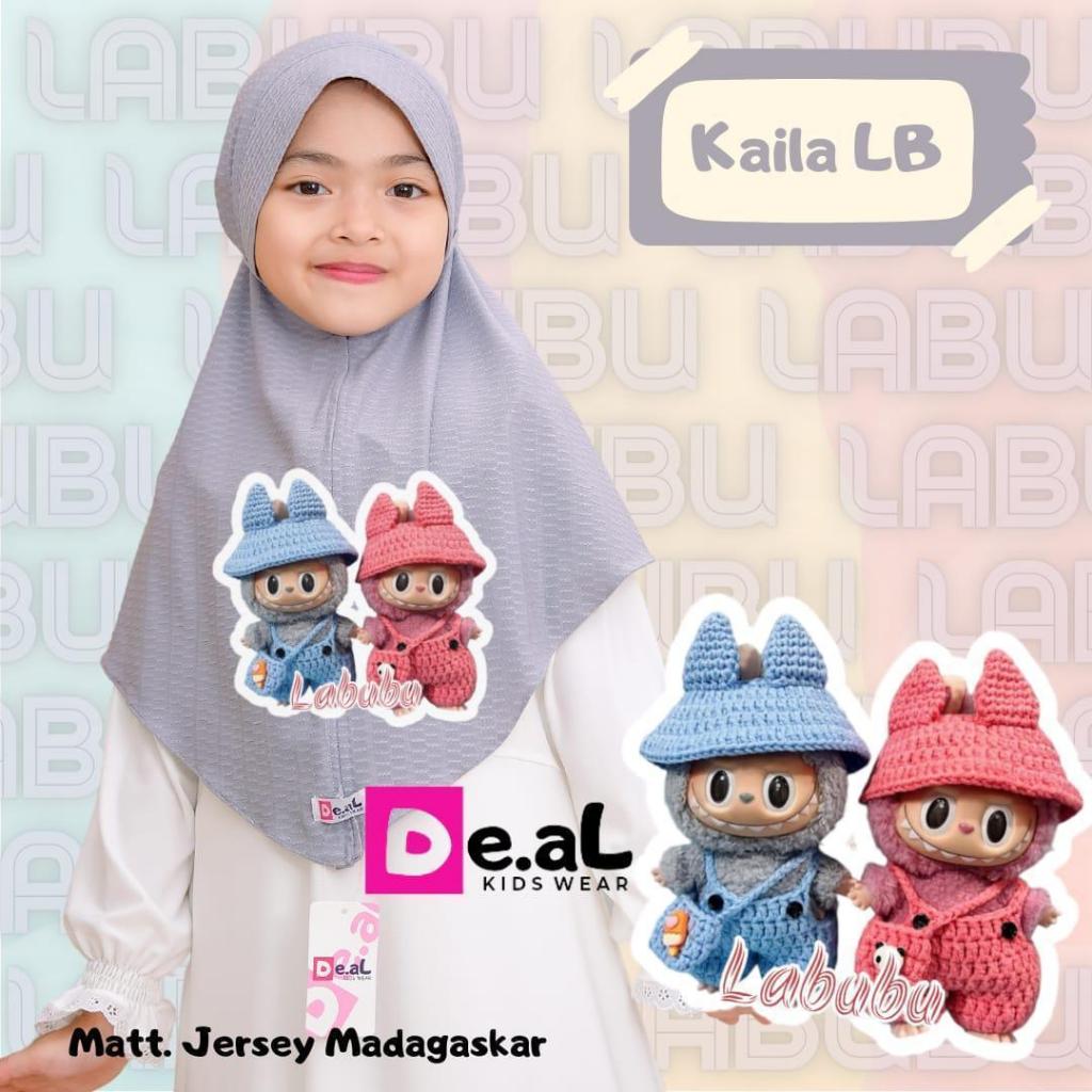 Labubu Kaila LB Children's Headscarf Instant Hijab Jersey Strap ...