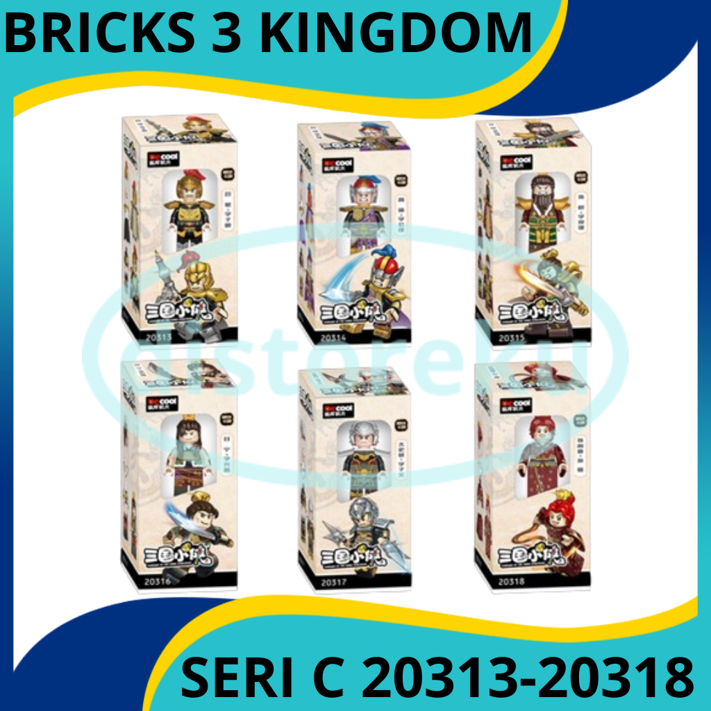 Decool BRICK DECOOL BRICK DE COOL BRICKS THREE KINGDOM SAMKOK 3 King LU MENG ZHOU YU SUN QUAN ...
