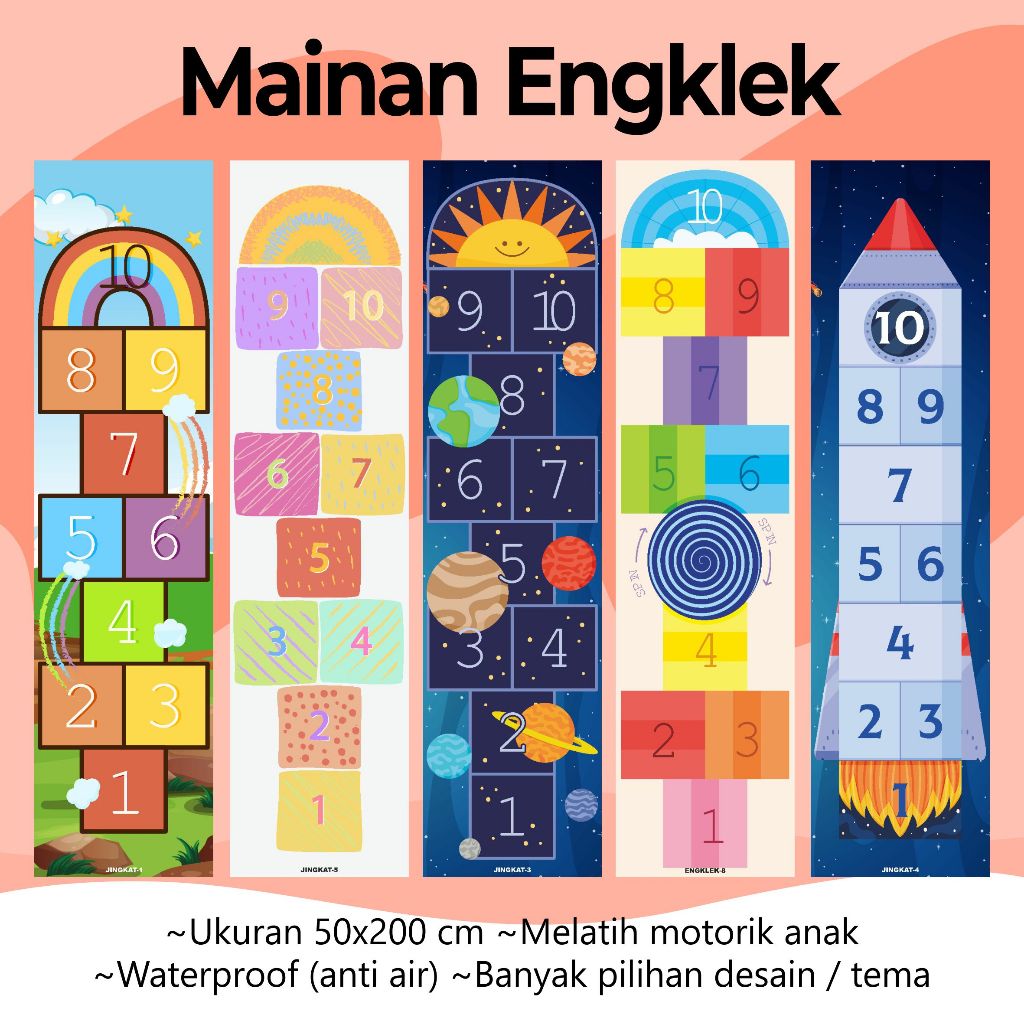Engklek Traditional Toys - hopscotch - Rising acticity games | Shopee ...