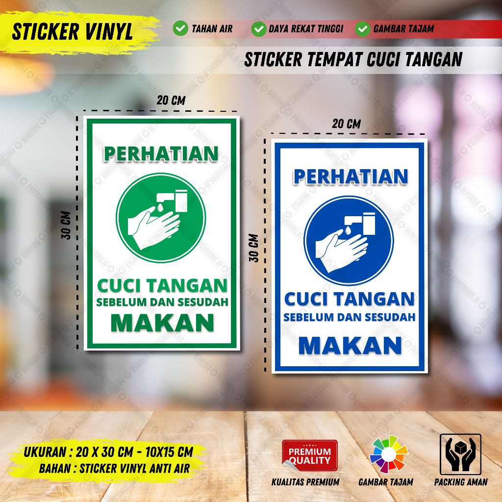 Hand Washing Instructions Stickers For Offices/Restaurant Businesses ...