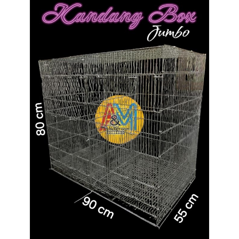 Galvanized Jumbo box Cage Uk 90x55x80 plus Tray Suitable For sg,Lb, Cat ...