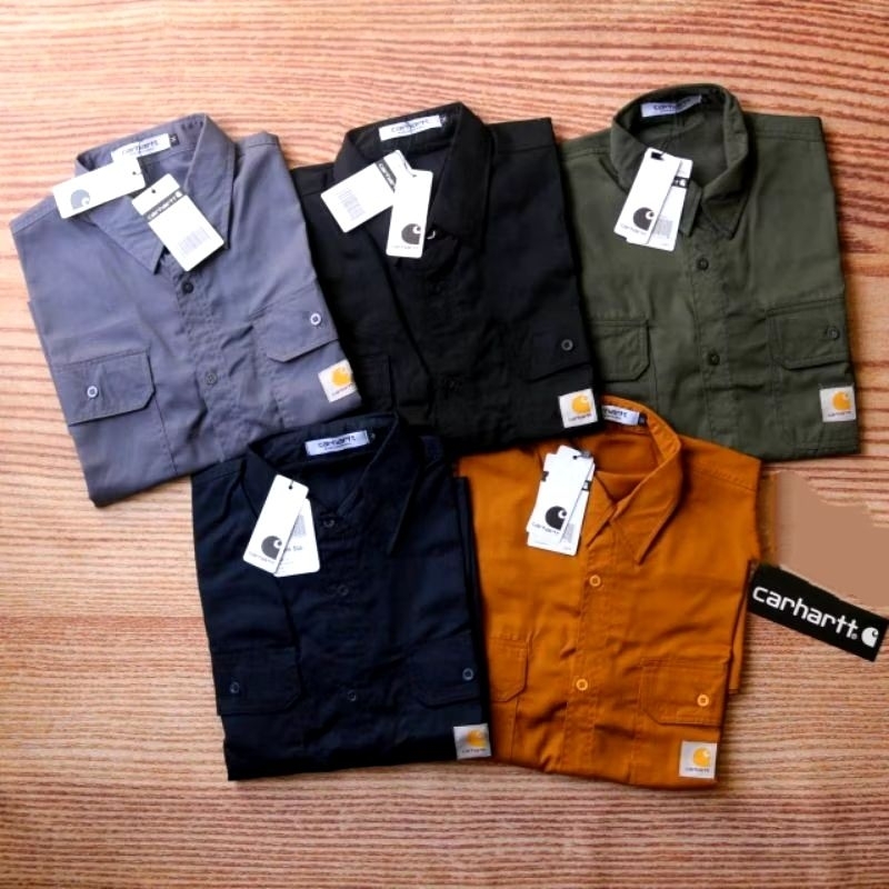 KEMEJA HITAM Workshirt carhartt black shirt Men's Shirt | Shopee Malaysia