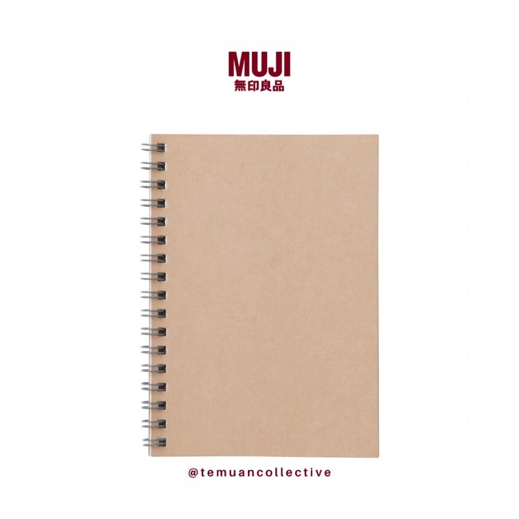 MUJI Japan Double Ring Notebook - Beige Ruled A5 size Book / Lined Notebook | Shopee Malaysia