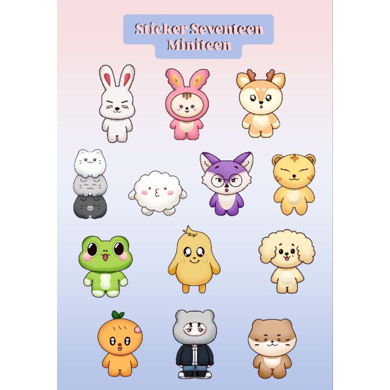 Seventeen Miniteen Fanmade Sticker | Shopee Malaysia