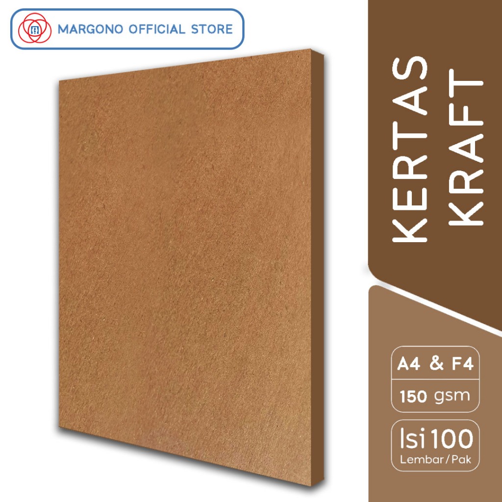 Margono Vintage Brown Samson Kraft Paper 150 gsm A4 / F4 - 100 sheets ...
