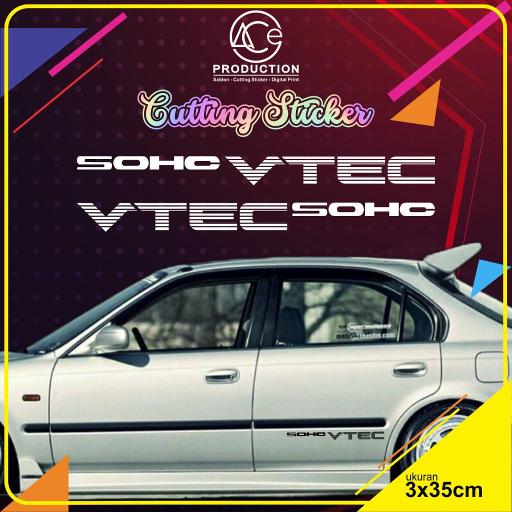 Honda VTEC SOHC Car CUTTING STICKER/STICKER | Shopee Malaysia