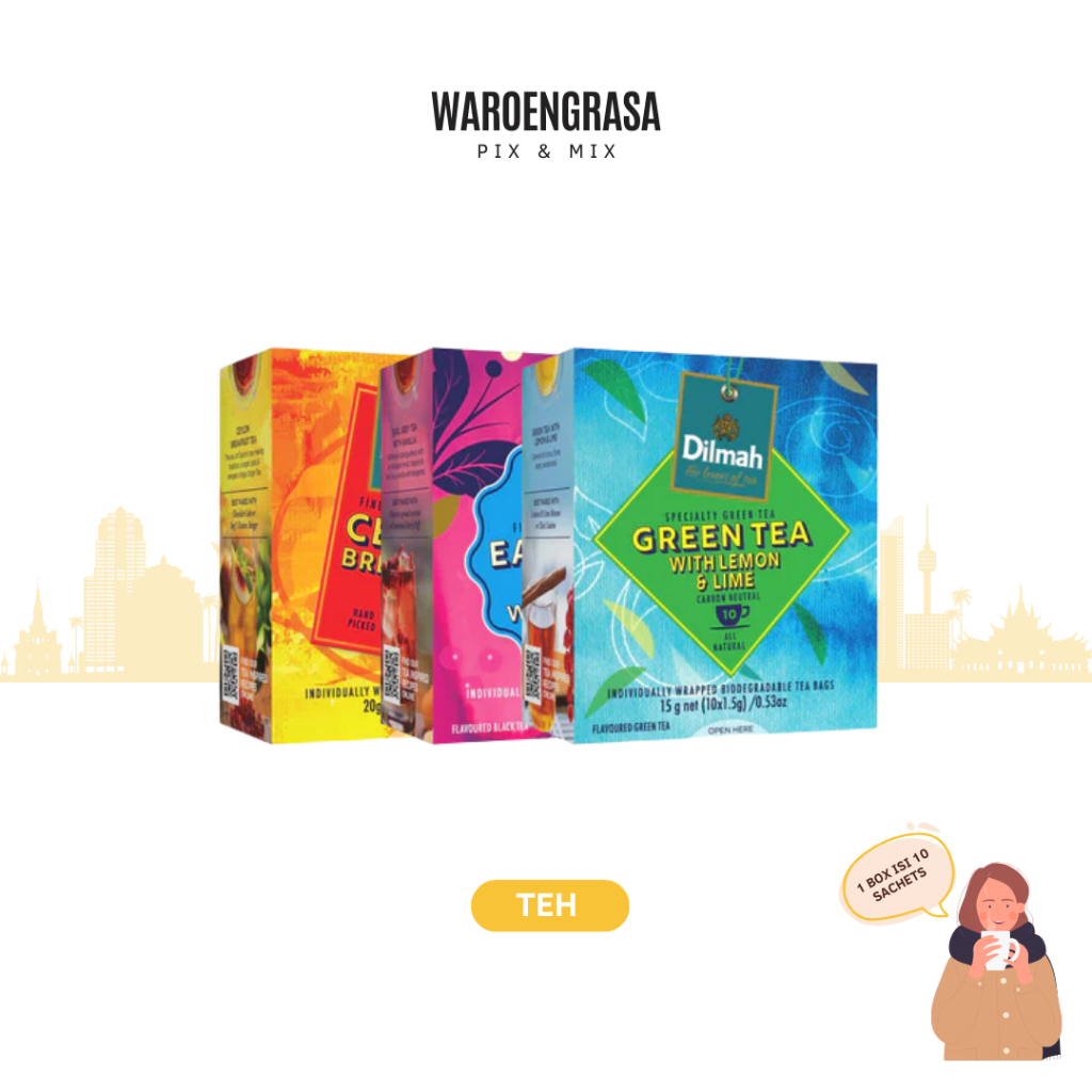 Dilmah Cafe Range Tea - 1 Box 10 Sachets - Cafe style tea - Green Tea ...