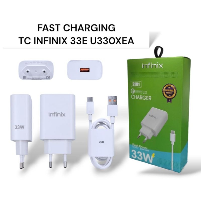 Charger infinix 33w 1usb Micro and Type c Fast Casan infinix 32w Fast ...