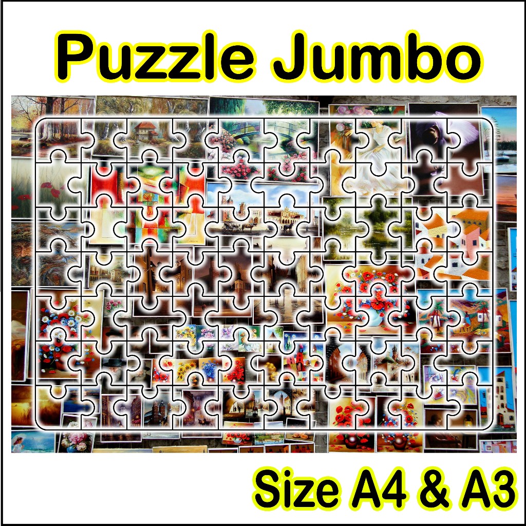 KAYU Print Custom Jumbo Puzzle Print Photo Large Size A4 A3 Photo Photo ...