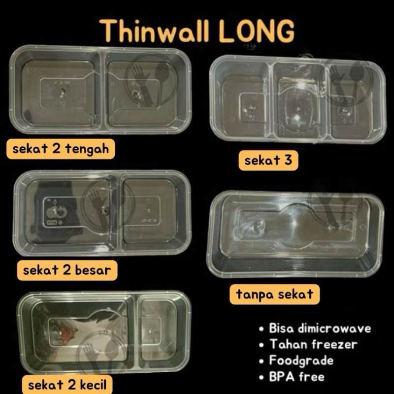 [10 Pcs MULTIPLE] THINWALL LONG THINWALL SATE BOX SATE TRANSPARENT ...