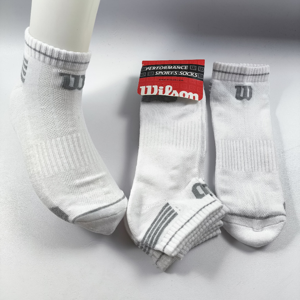 Wilson Men's Quarter Socks 3 Pack (White) | Shopee Malaysia
