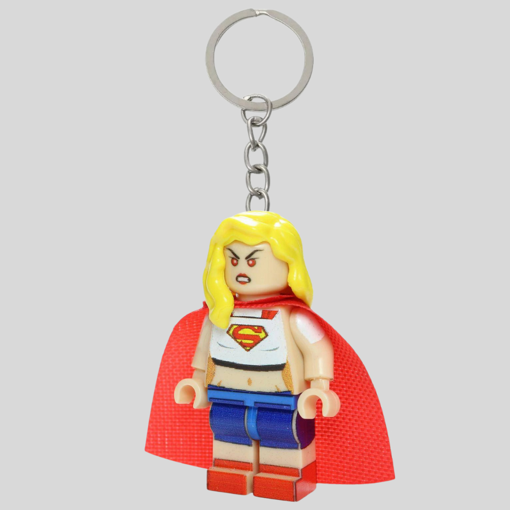 GANTUNGAN Supergirl LEGO Keychain | Lego Supergirl Keychain | Dc Series ...