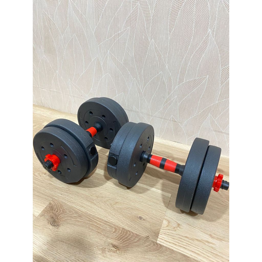 POTENCE DSP15 Dumbbell Barbell set 15 kg Fitness Equipment plastic ...