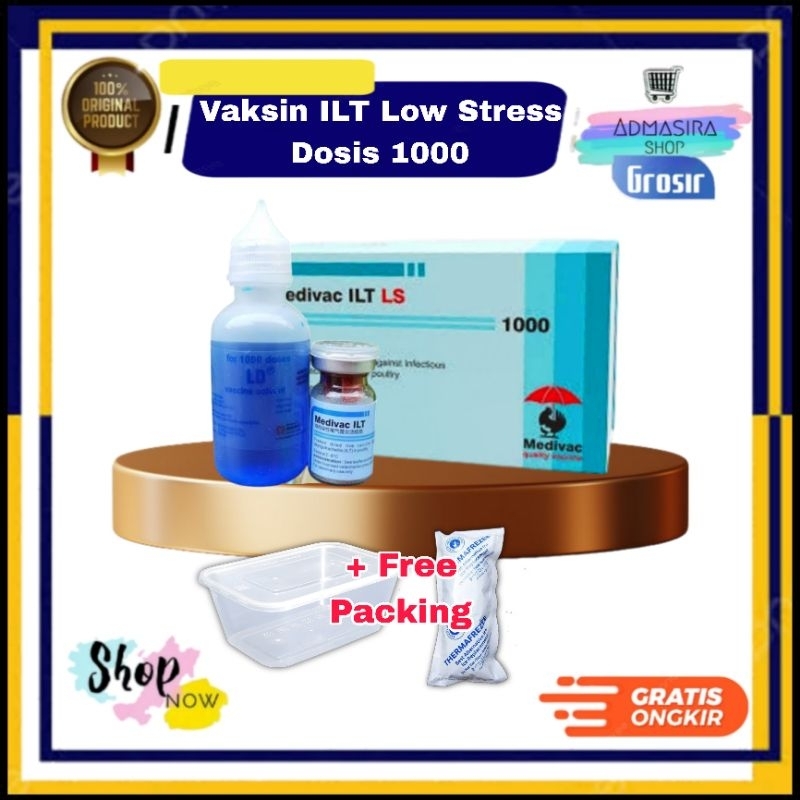 Medivac ILT LS Low Stress Vaccine 500 1000 Doses for Acute Respiratory ...