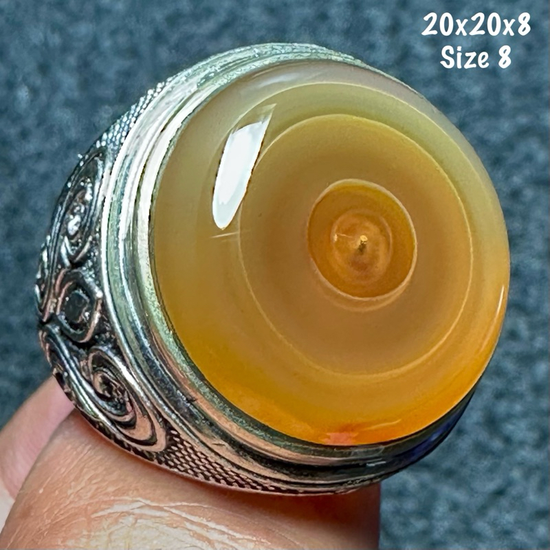 Baturaja Puser 3D Crystal Aquarium Natural Agate Ring (original Natural ...