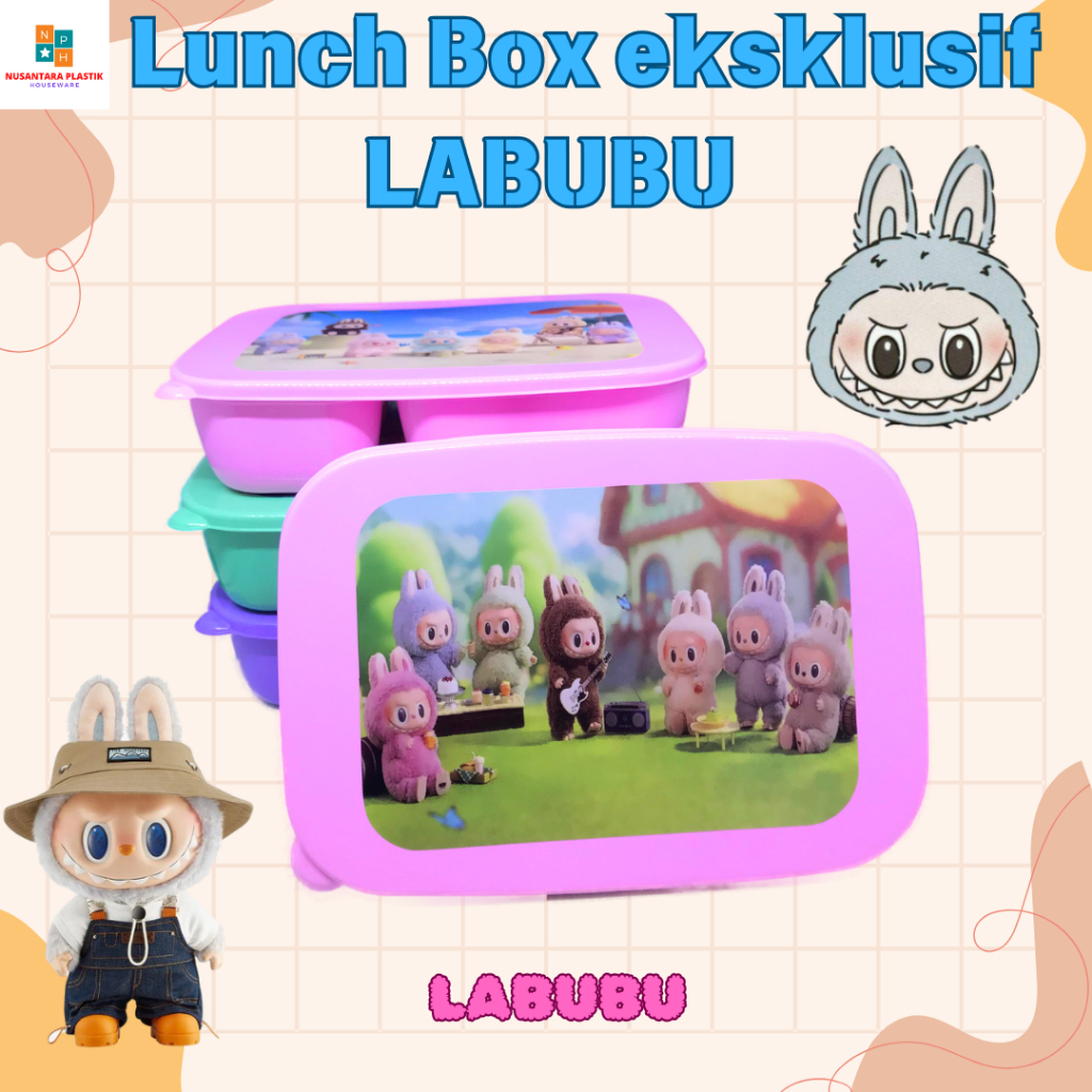 Exclusive Divana Lunch Box Labubu Viral 3-Separated Lunch Box Labubu ...