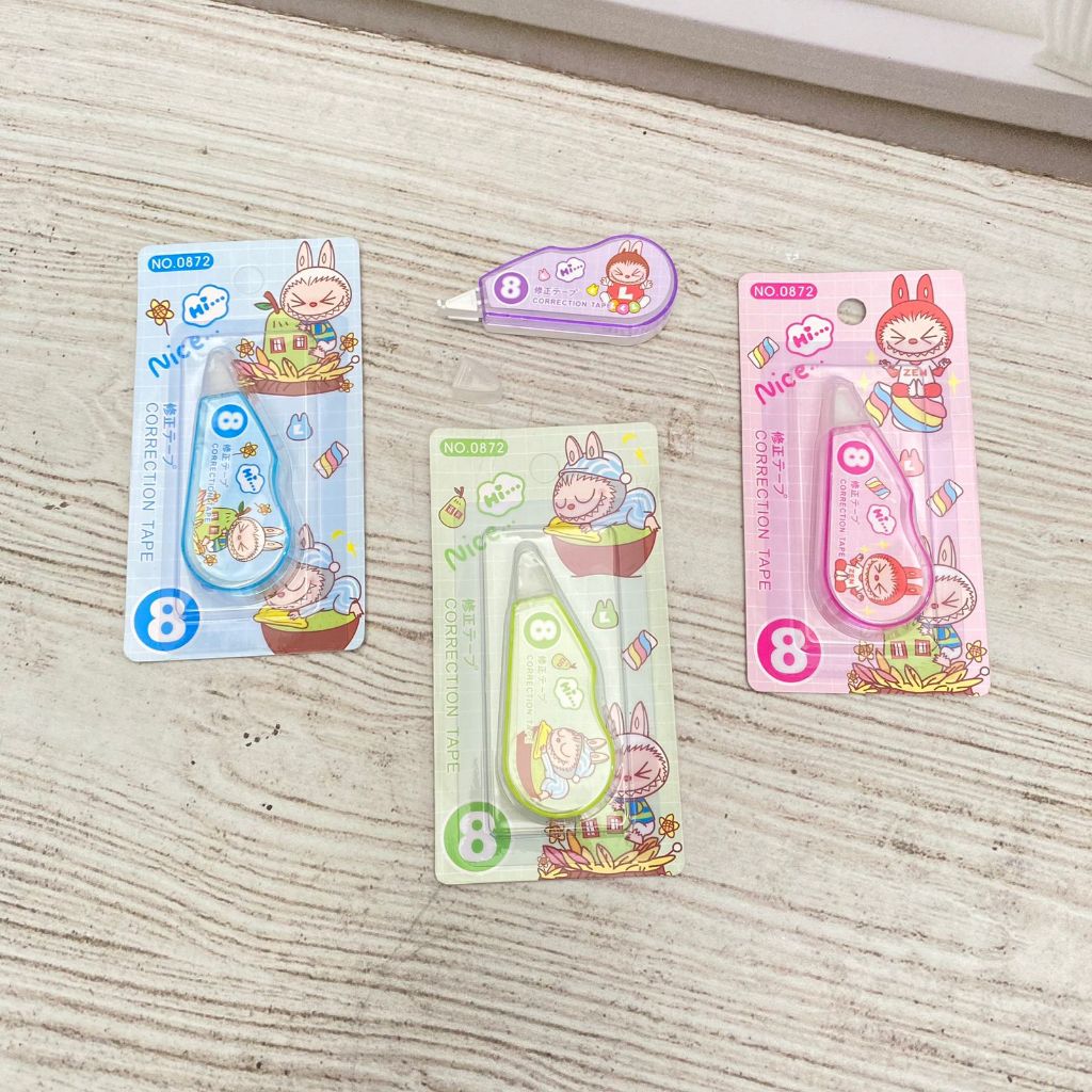 Correction Tape Labubu 8 Meters Ready Price 3 Color Variants / Tip-ex ...